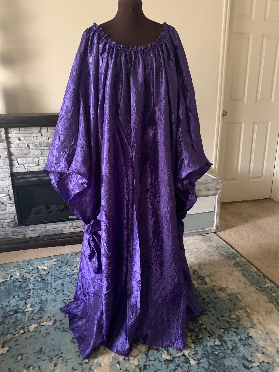 Purple or Black Crinkle Taffeta Fantasy Fairy Angel Gypsy Renaissance ...