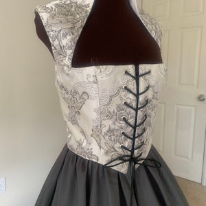 Fantasy Cosplay Irish Renaissance Bodice and Skirt Dress in Gray and ...