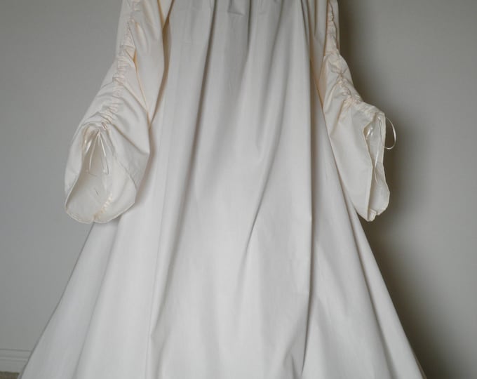 100% Cotton Full-length Beautiful Irish Leine Chemise Renaissance Under ...