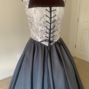 Fantasy Cosplay Irish Renaissance Bodice and Skirt Dress in Gray and ...