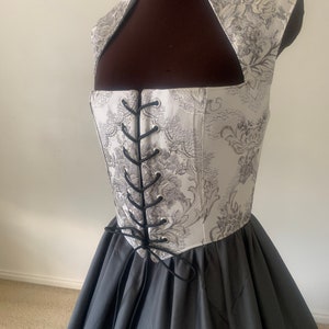 Fantasy Cosplay Irish Renaissance Bodice and Skirt Dress in Gray and ...