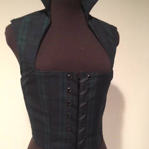 Blackwatch Tartan Plaid Scottish Irish Celtic Renaissance Bodice for ...