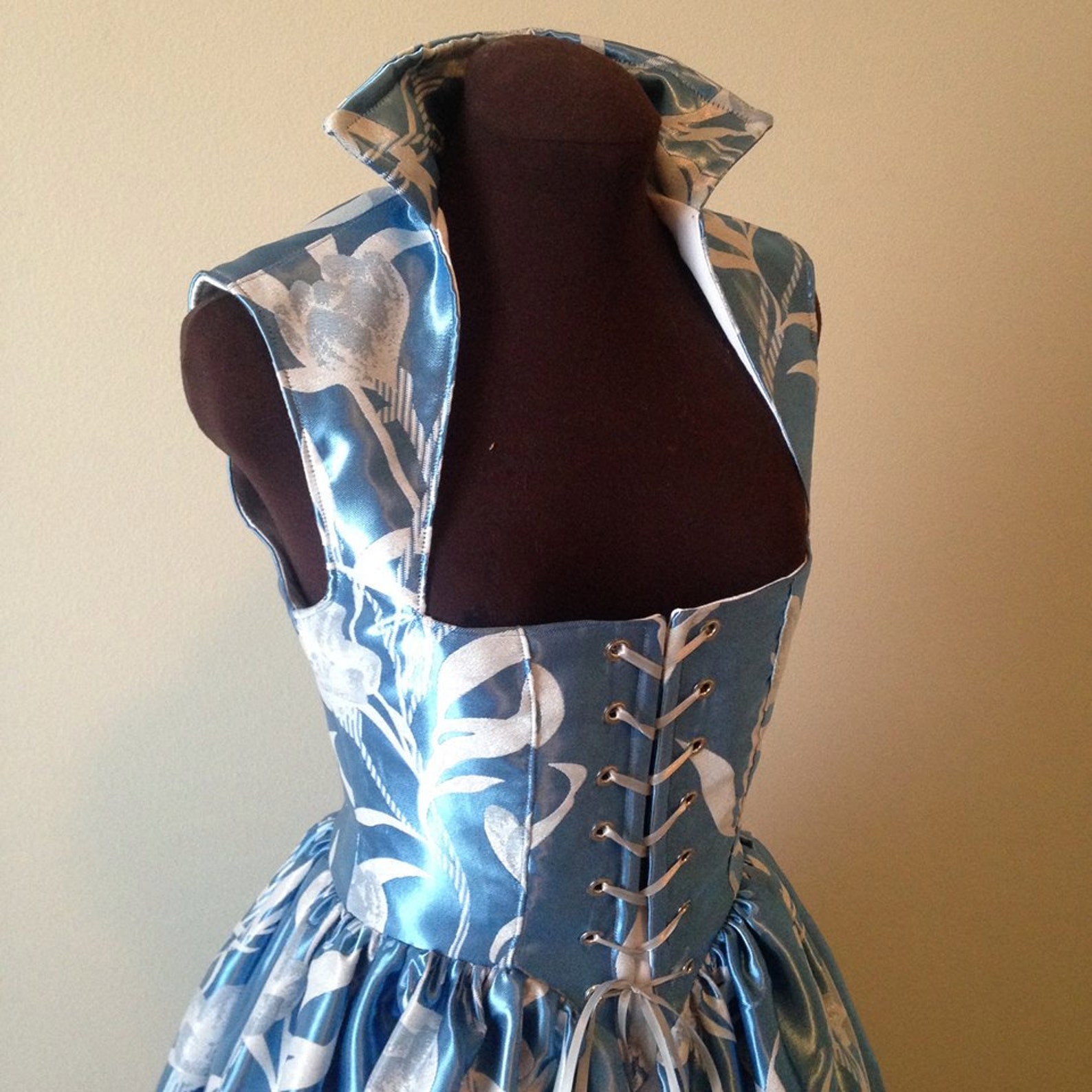 Pale Blue and White Fantasy Renaissance Over Gown Dress Made - Etsy