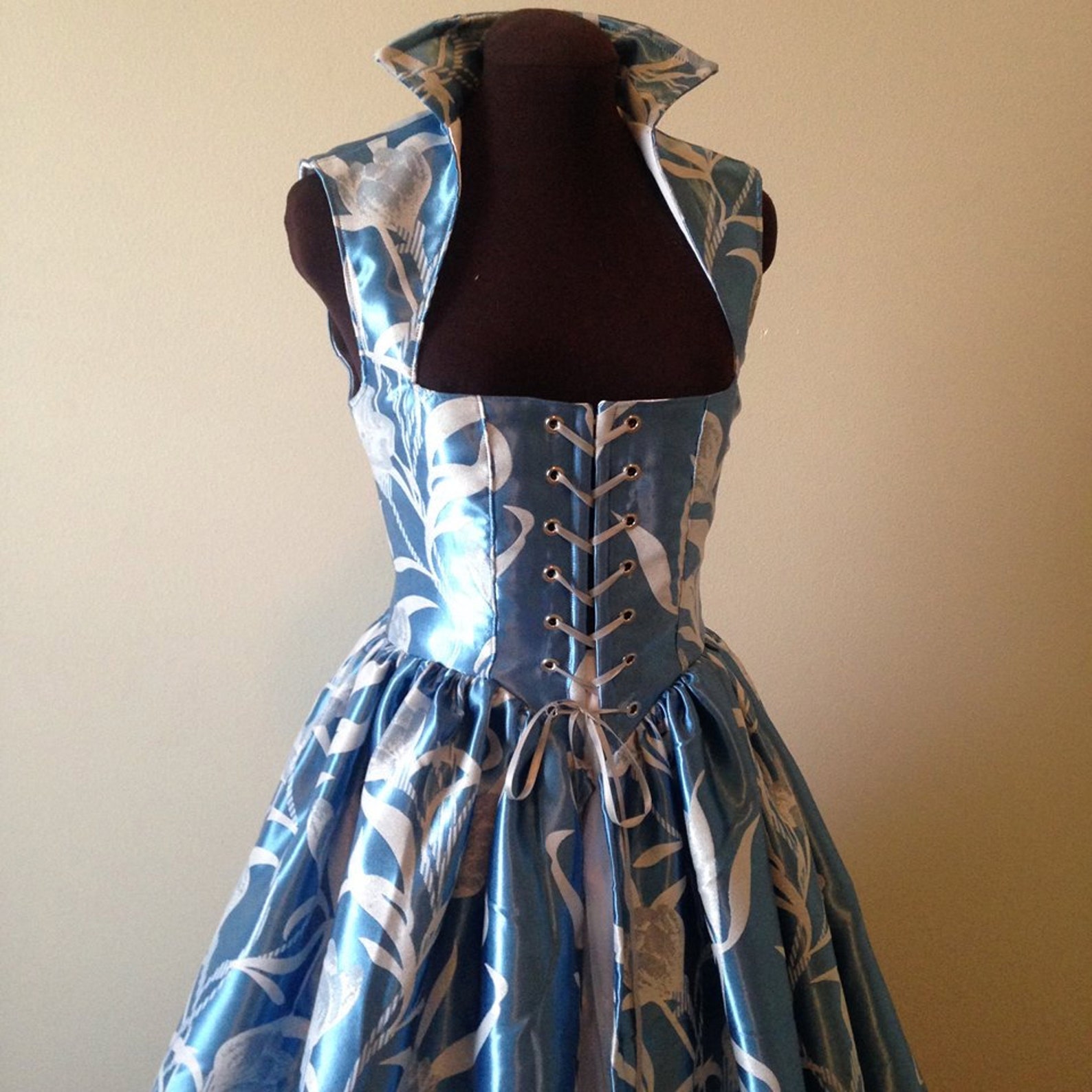 Pale Blue and White Fantasy Renaissance Over Gown Dress Made - Etsy