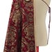 Burgundy & Black Flocked Hooded Cloak - Renaissance Goth Regency Cape ...