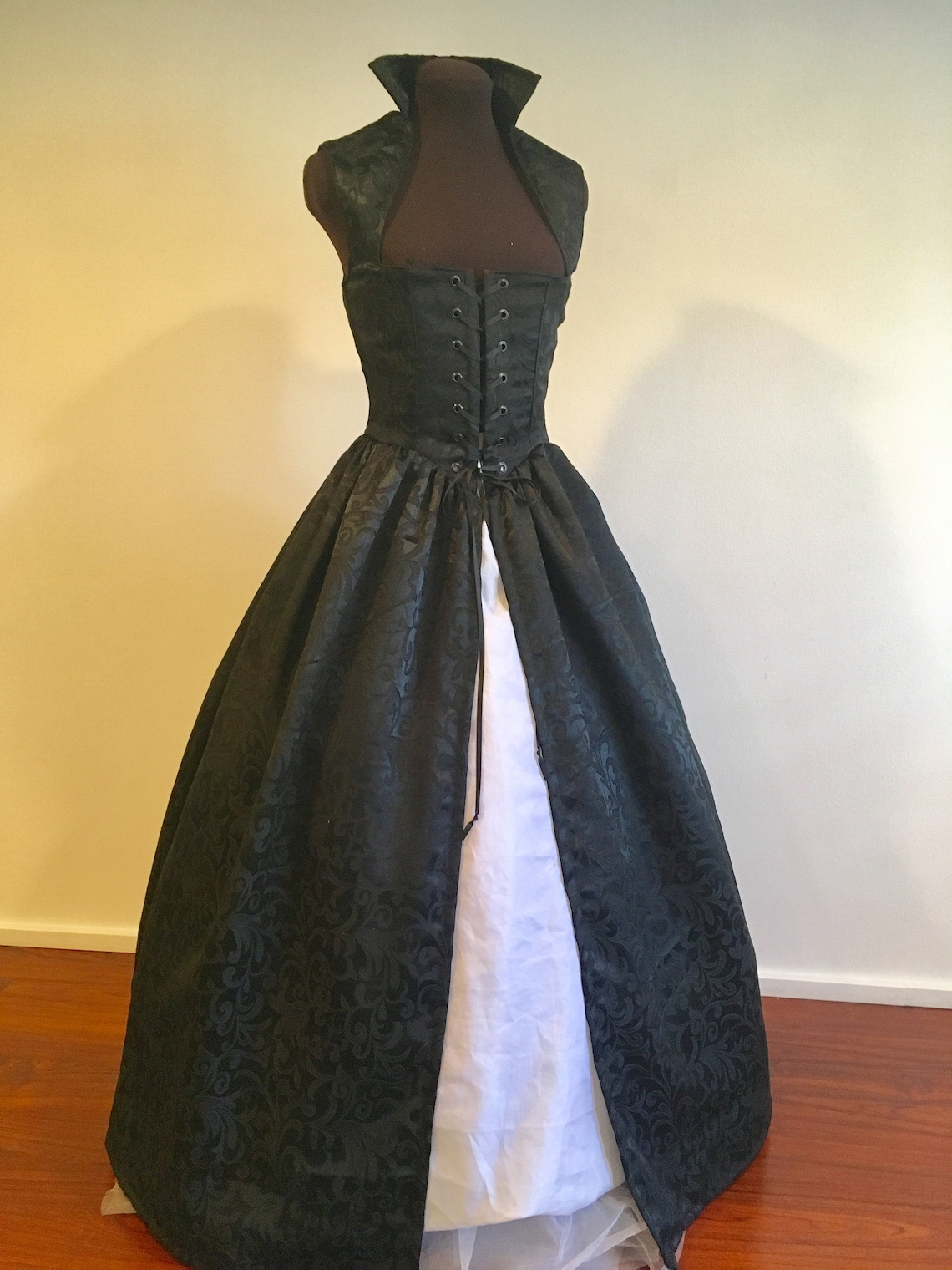 Black Renaissance Over Gown Medieval Dress Made to Order Halloween ...