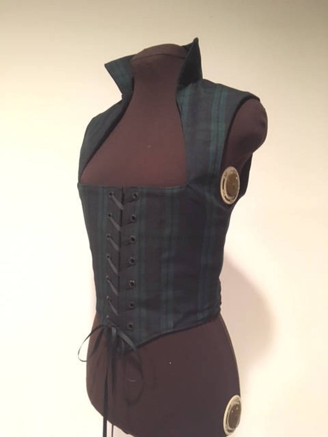 Blackwatch Tartan Plaid Scottish Irish Celtic Renaissance Bodice for ...