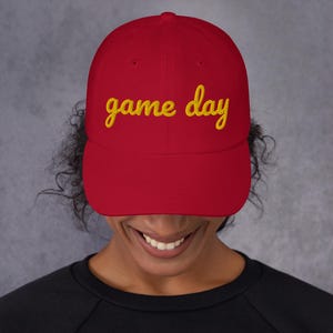 Game Day Hat, Sports Team Colors Hat, Blue and Gold Team Hat, Red and ...