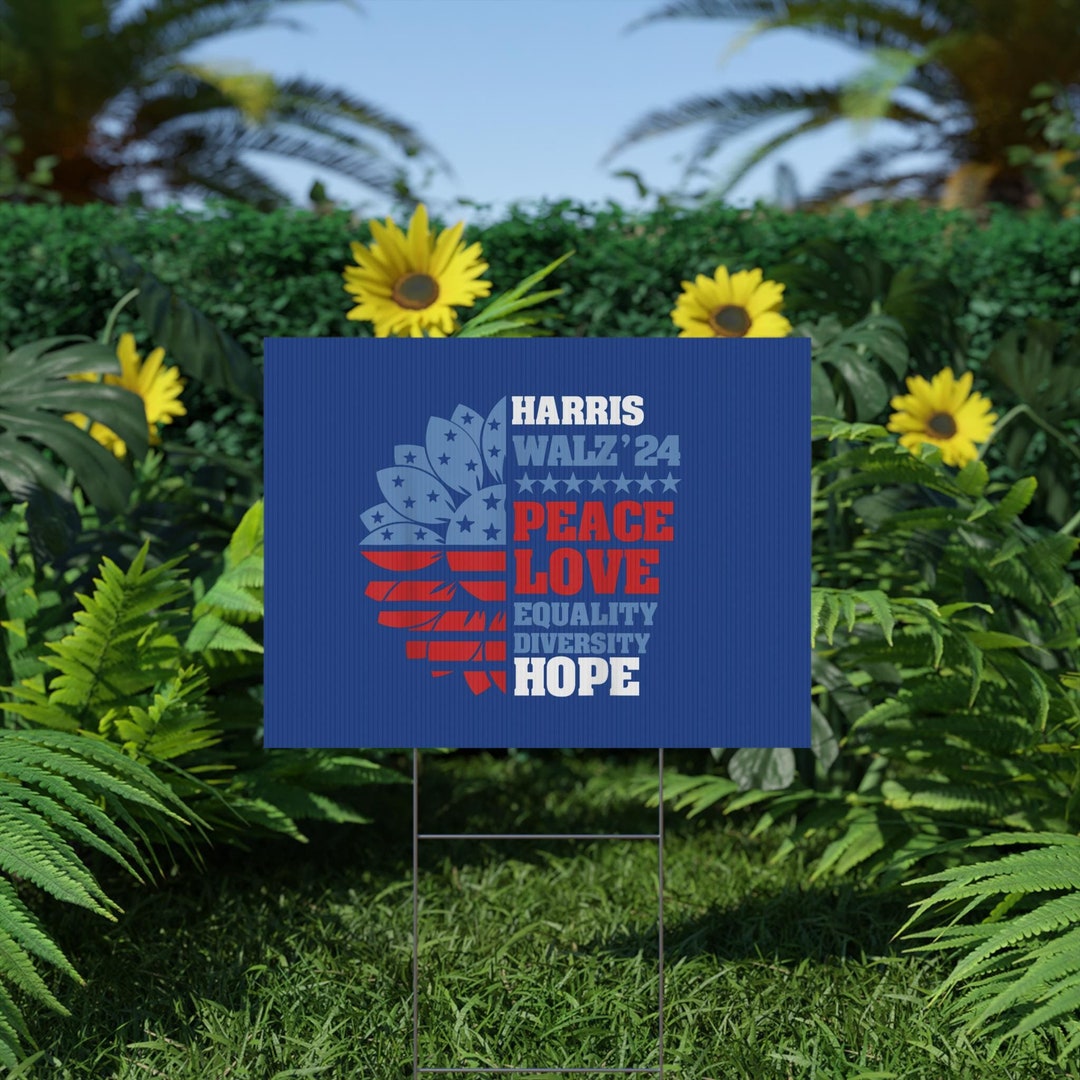 Buy Harris Walz 2024 Yard Sign, 2024 Campaign Election Sign, Political ...