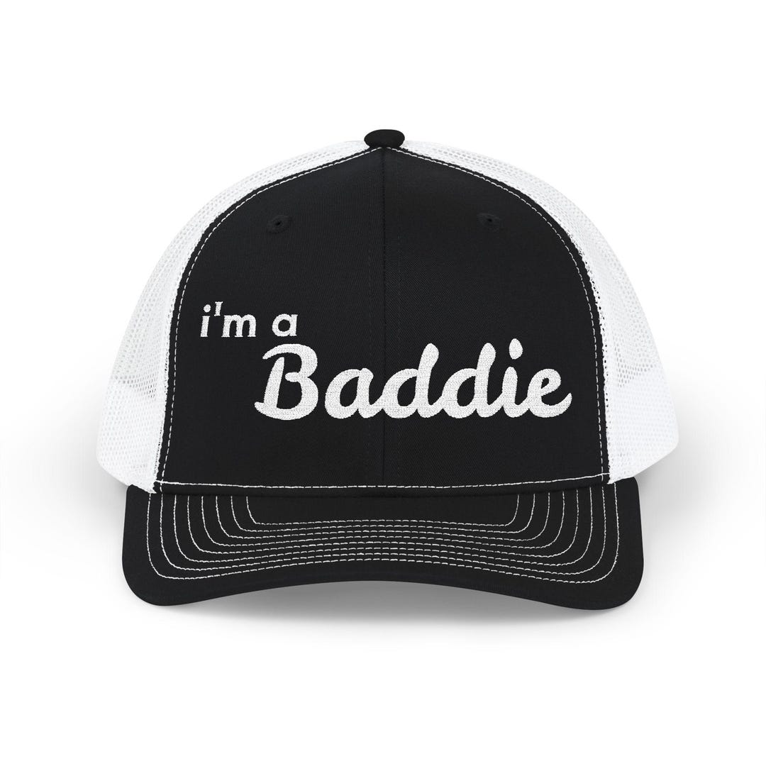 Baddie Trucker Hat, Custom Embroidered Hat, Trendy Snapback Cap, Baddie ...