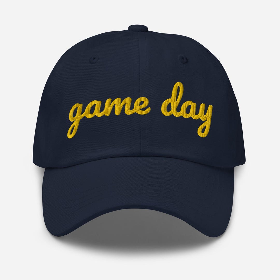 Game Day Hat, Sports Team Colors Hat, Blue and Gold Team Hat, Red and ...