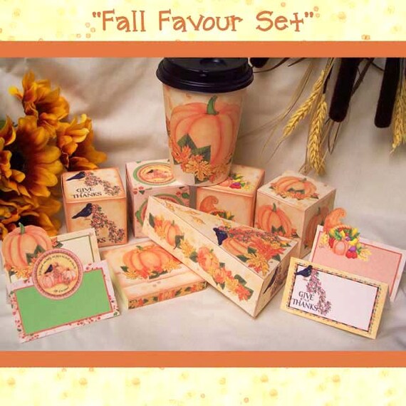Fall Favour Set Digital Download - Etsy