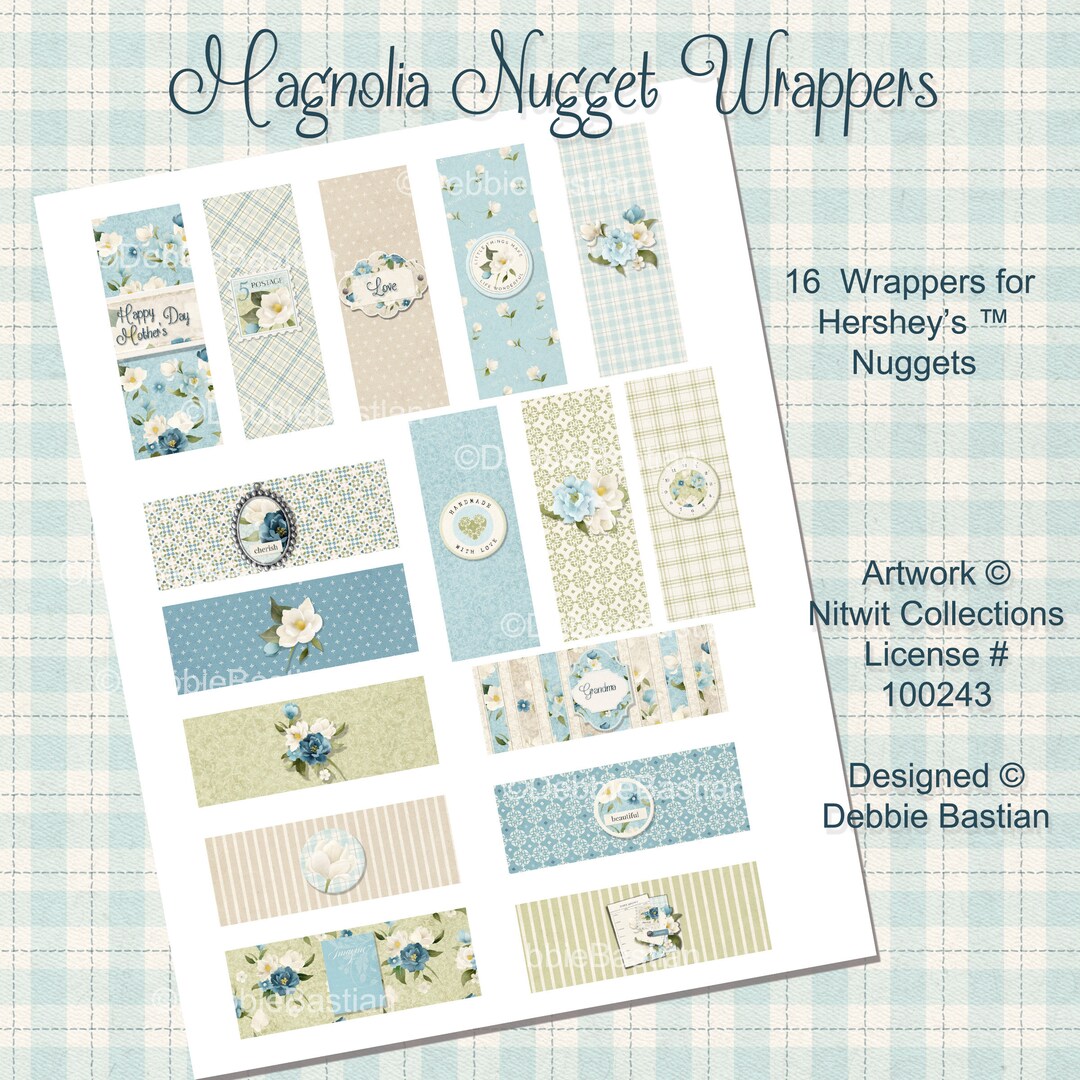E 165 magnolia Nugget Wrappers-digital Download - Etsy