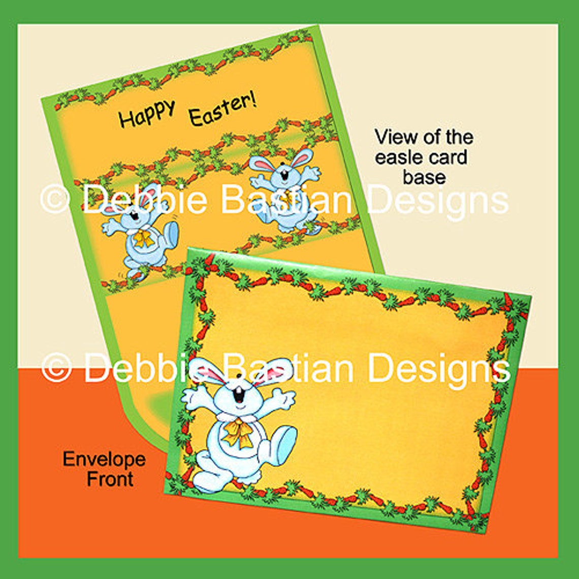 Rascal the Rabbit Easter Card - Easel Card - Digital Download - Etsy