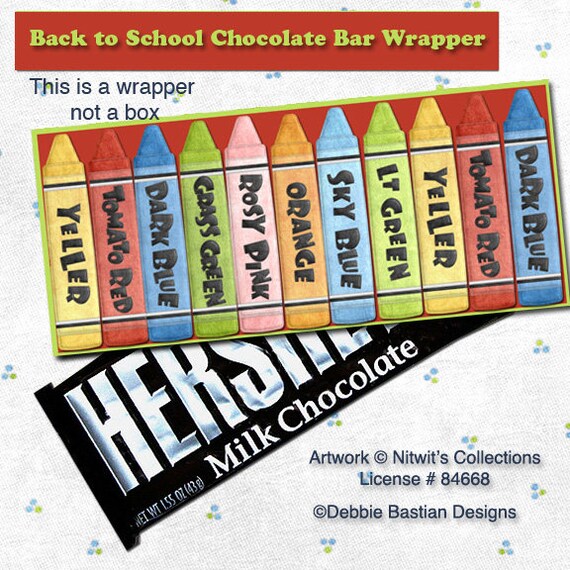 Back to School Chocolate Bar Wrapper Digital Download | Etsy
