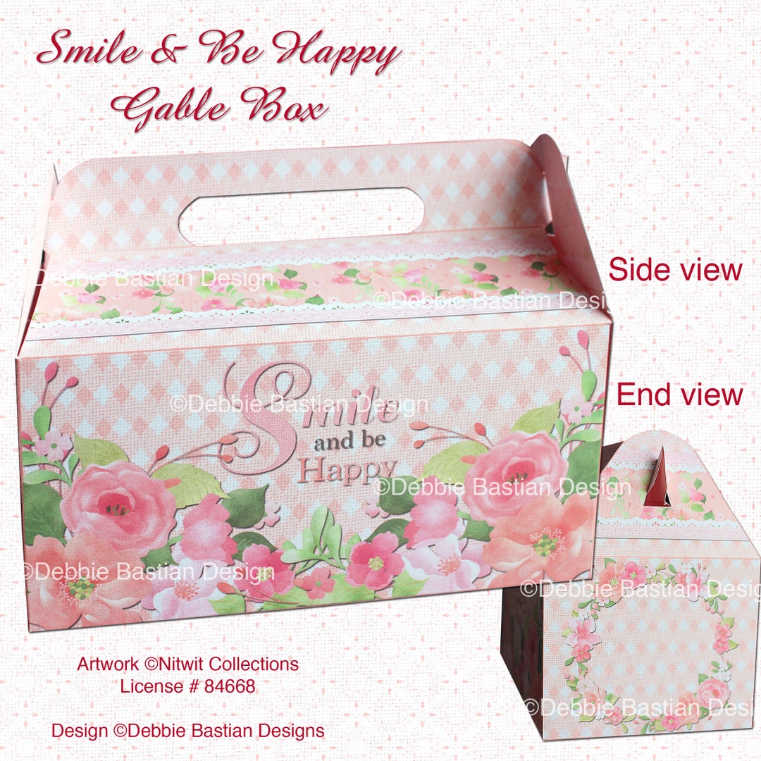Smile and Be Happy Gable Box - Digital Download - Etsy