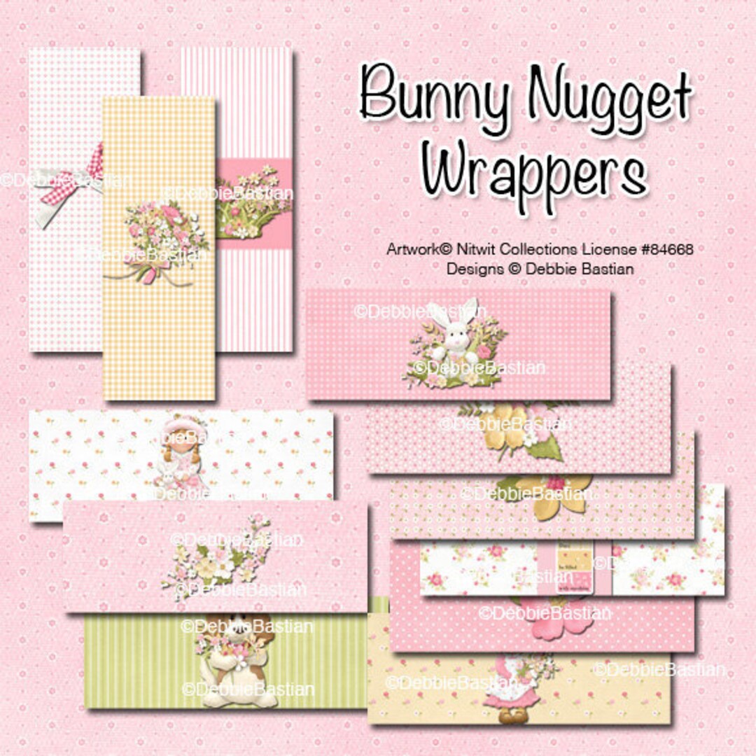 E18-bunny Nugget Wrappers-digital Download - Etsy