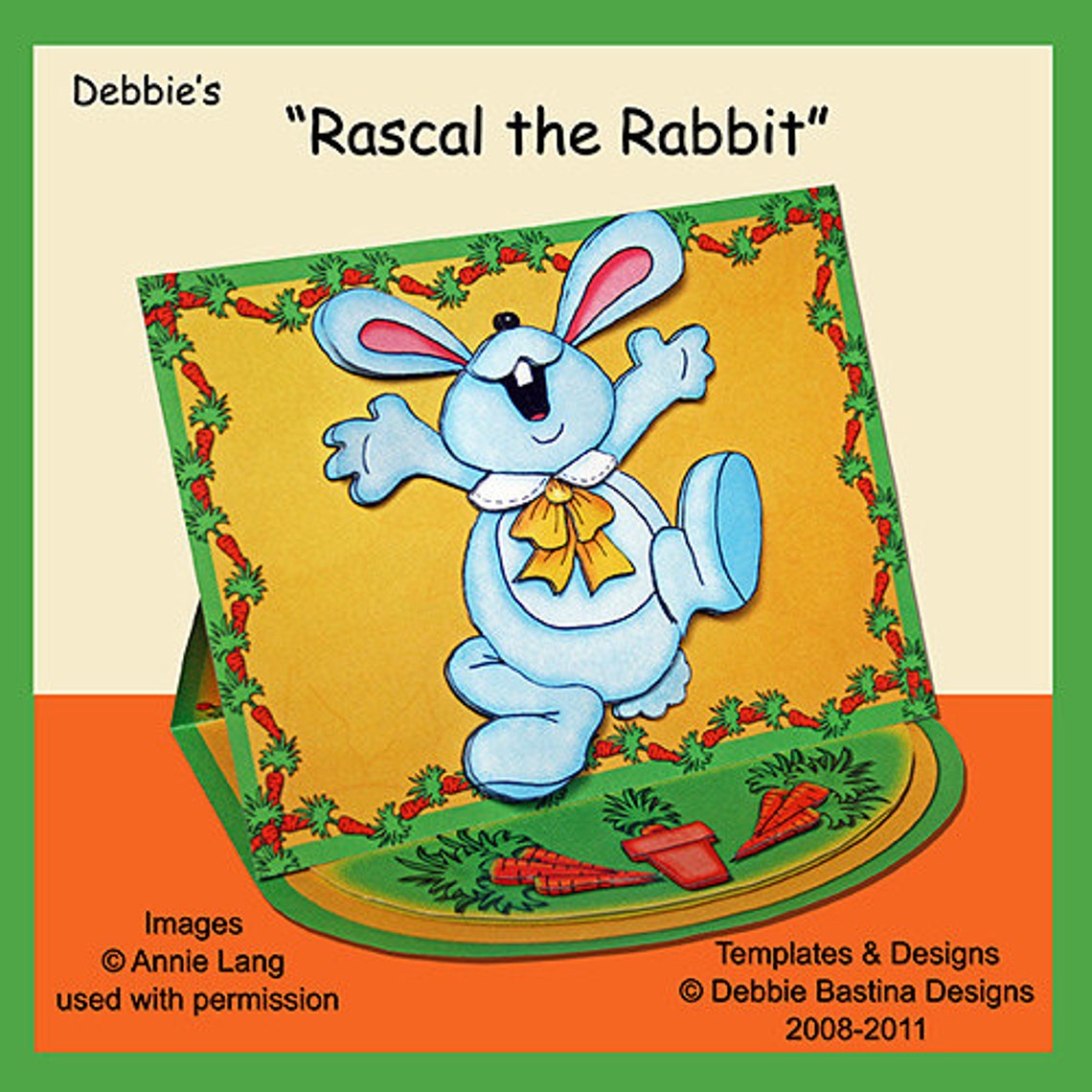 Rascal the Rabbit Easter Card - Easel Card - Digital Download - Etsy