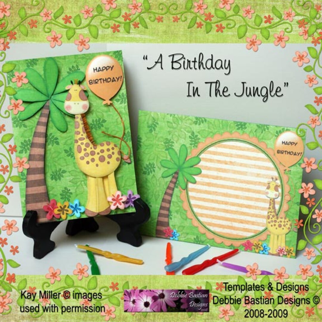 115 - Jungle Birthday Card - Digital Download - Etsy