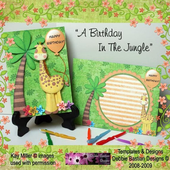 115 Jungle Birthday Card Digital Download | Etsy