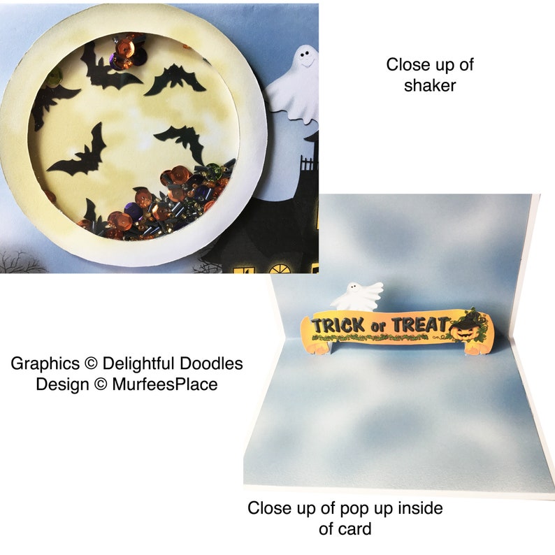 E105-A "batty" Halloween Shaker Card-digital Download - Etsy