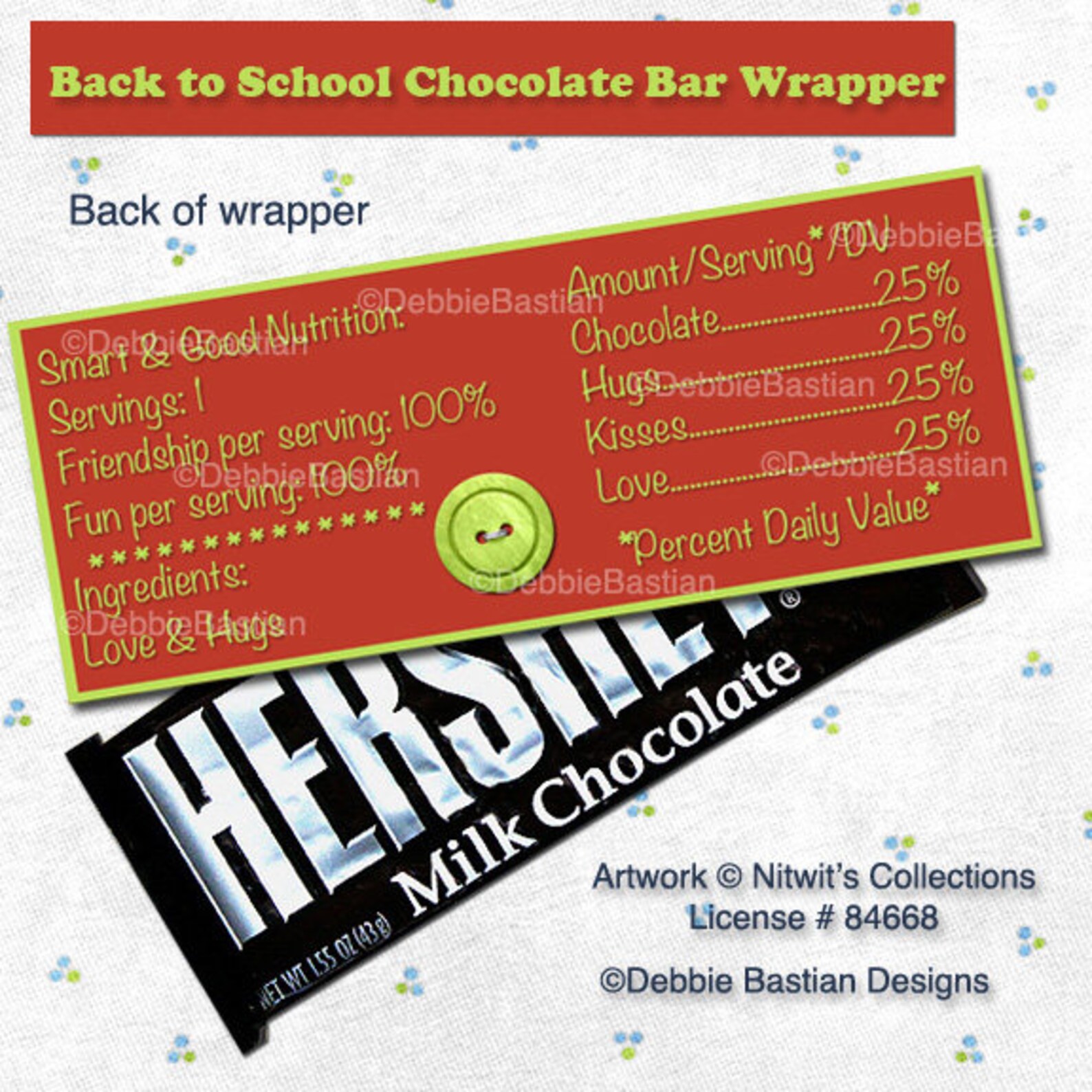 Back to School Chocolate Bar Wrapper Digital Download - Etsy