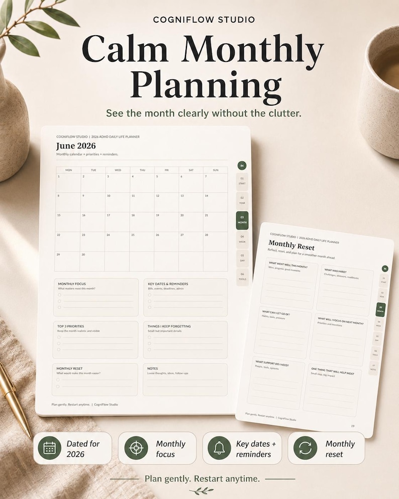 ADHD Planner 2026 | Digital Daily Life Planner for Adults | Goodnotes ...