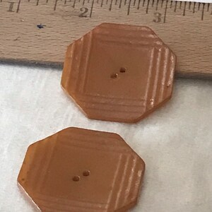 Vintage Bakelite Buttons • Pair of Butterscotch Bakelite Buttons ...