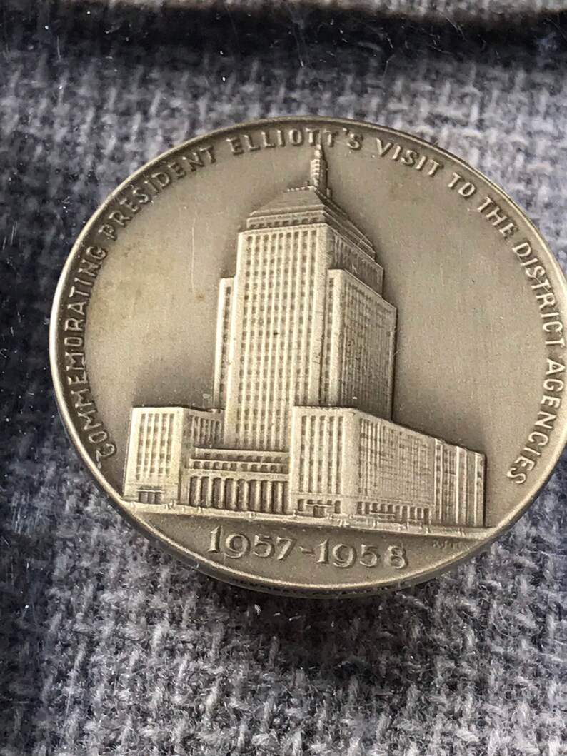 John Hancock Vintage Insurance Brass Mark Medallion Coin Paperweight in ...