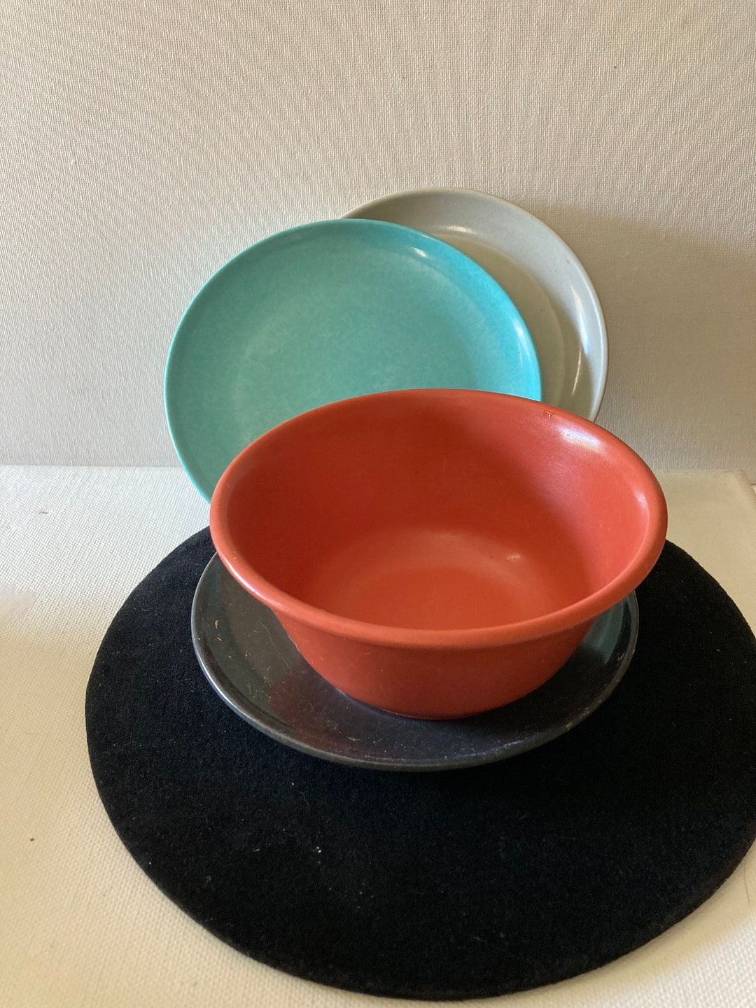 Vintage Melmac Plates & Bowl• 4 Pc. Set of 1950’s Melmac Dinnerware ...