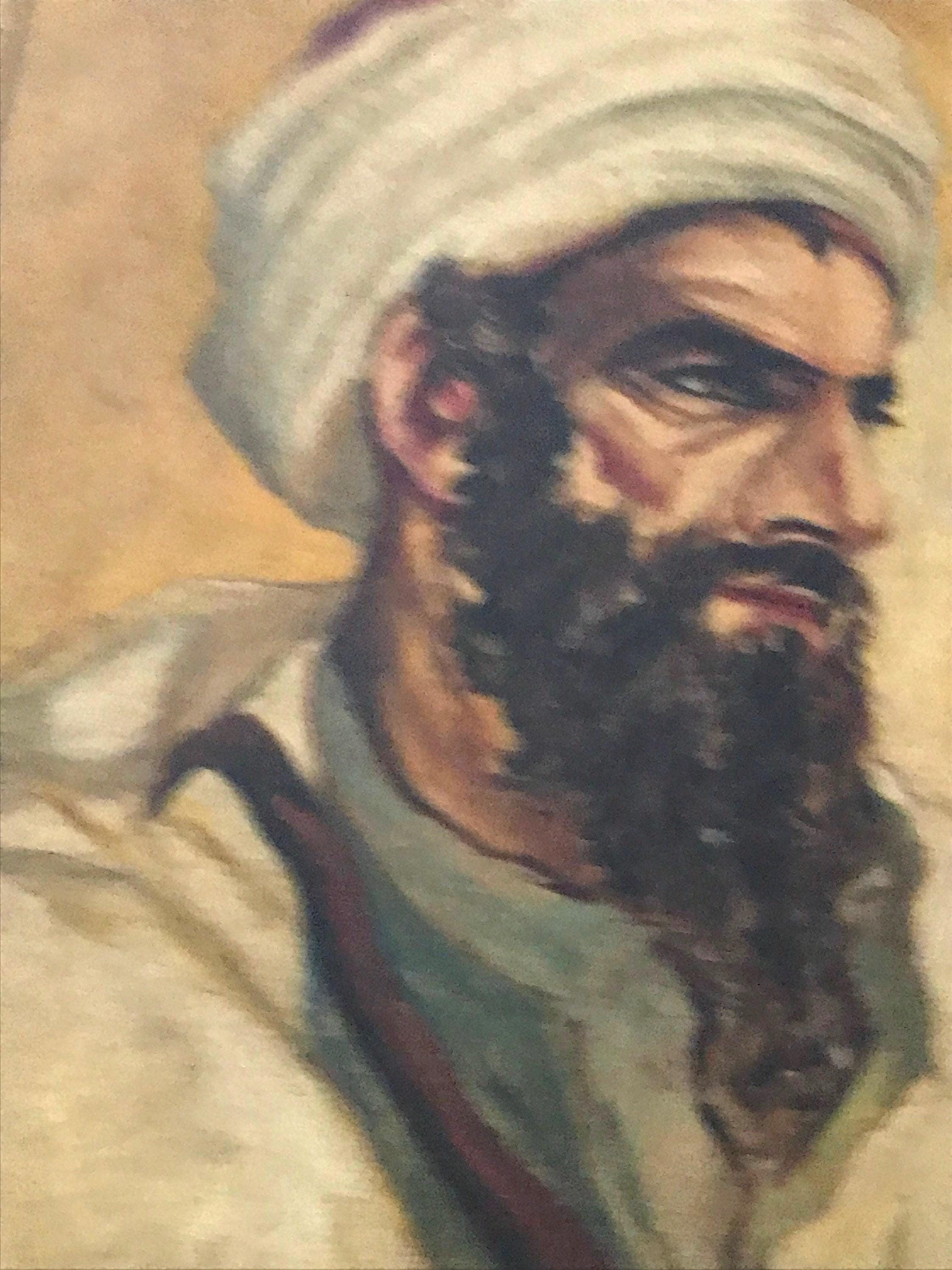 Antique Oil Painting/ Portrait Oil Painting/ Middle Eastern Male ...