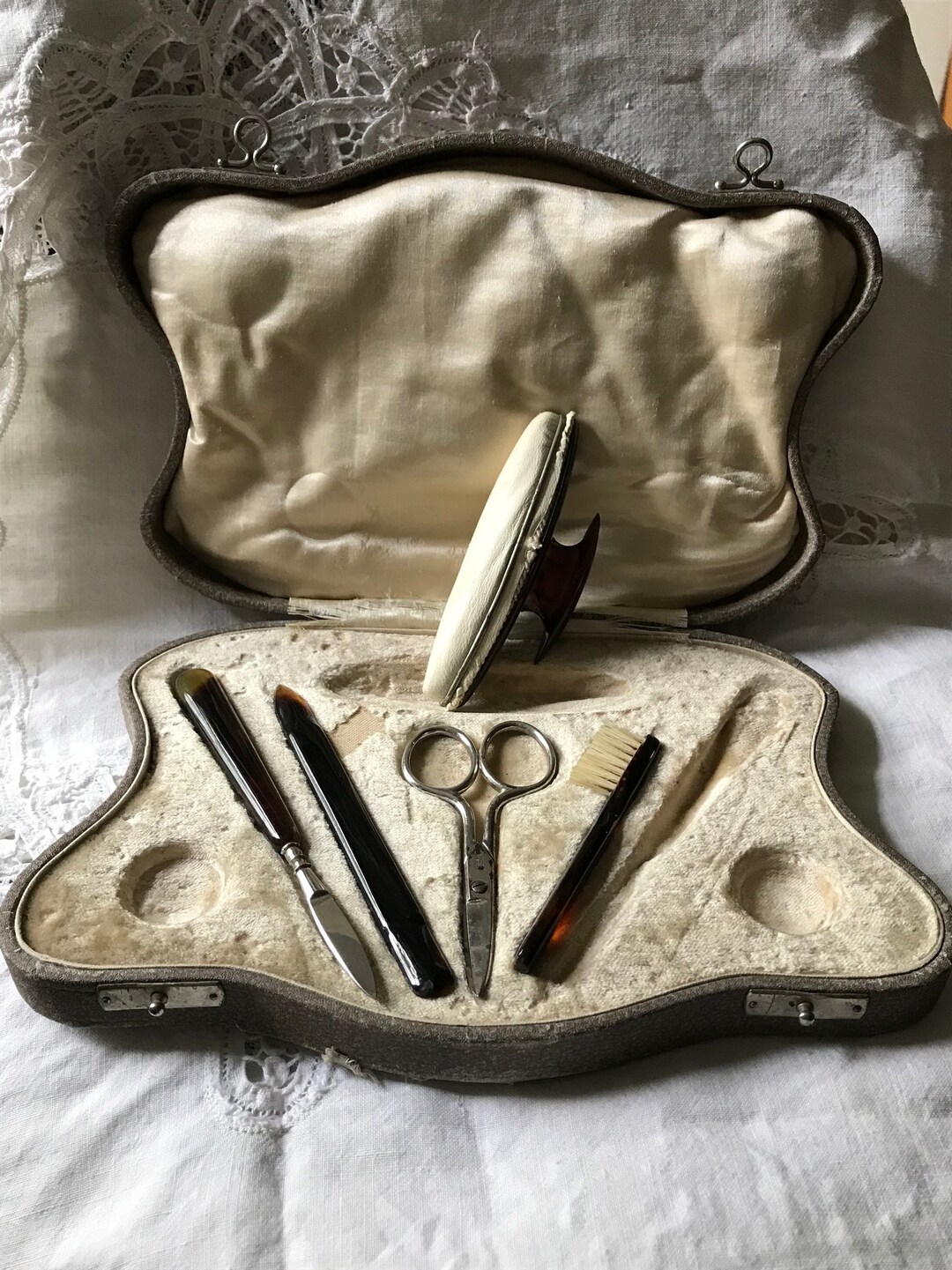 Antique Manicure Set /antique Beauty Supplies / Travel Manicure Set - Etsy