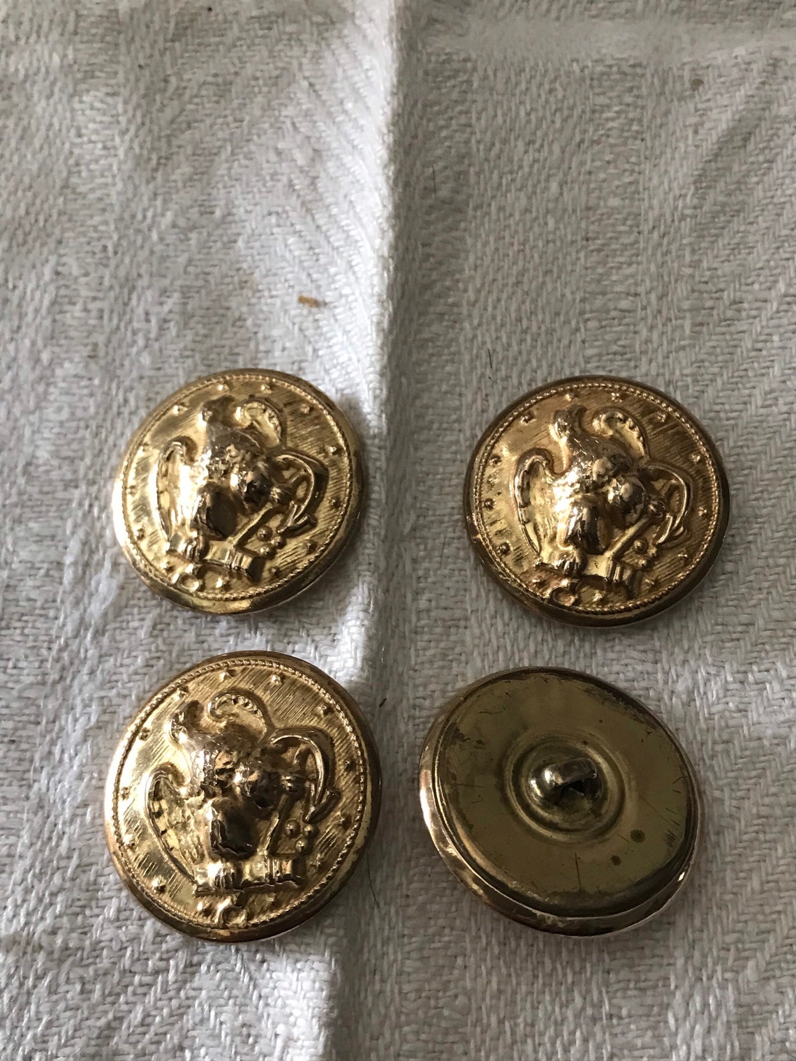 Vintage Military Brass Buttons - Etsy