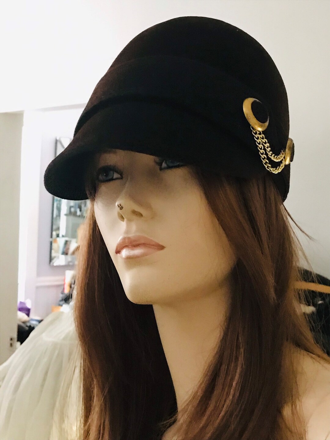 Vintage Brown Velour Mod Helmut Hat • 1960’s Mod Accessory ...