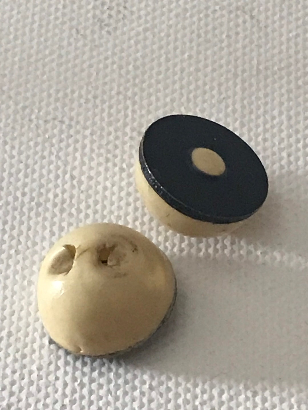 Celluloid Buttons•lot of 2 Ivory and Black Celluloid Buttons ...