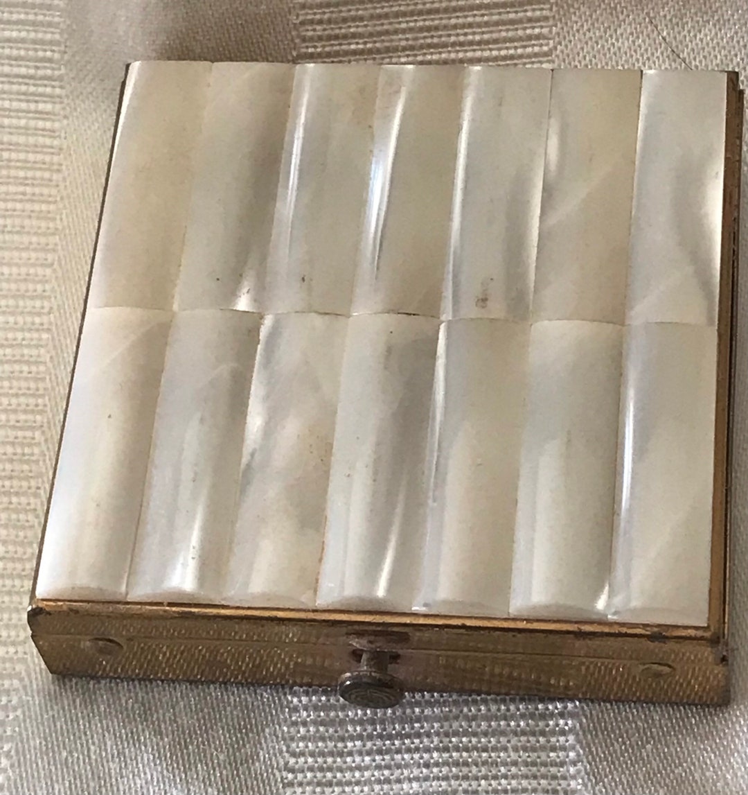 Vintage Compact • Mother of Pearl Compact• Collectible Compact • Face ...