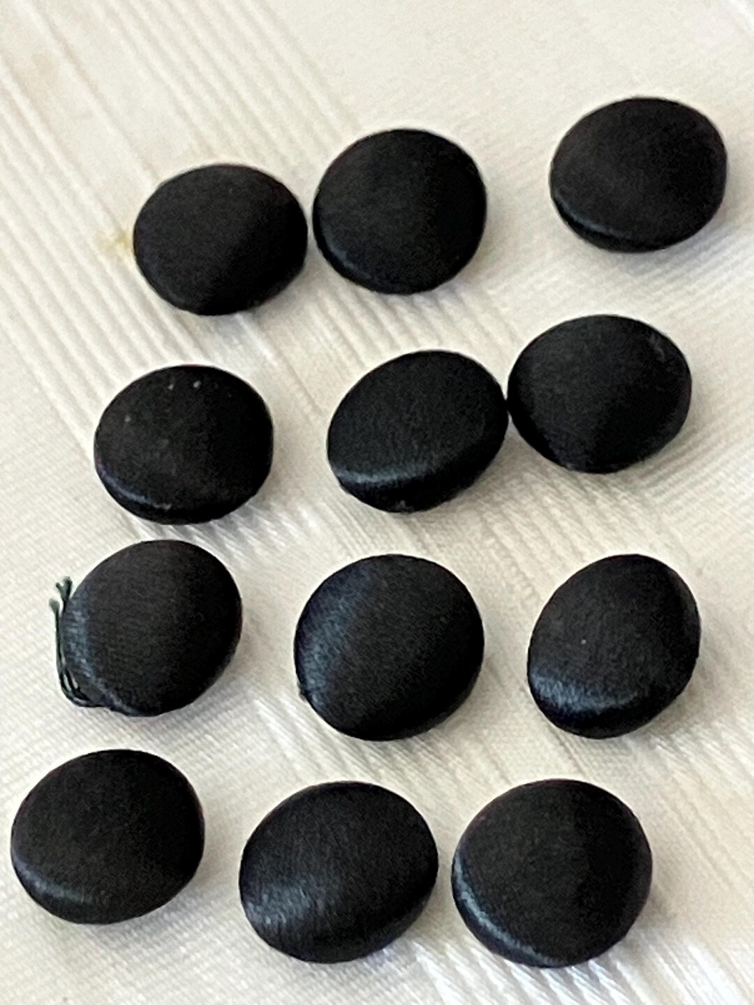 Antique Covered Buttons• Black Fabric Buttons• Fasteners• Opera Glove ...