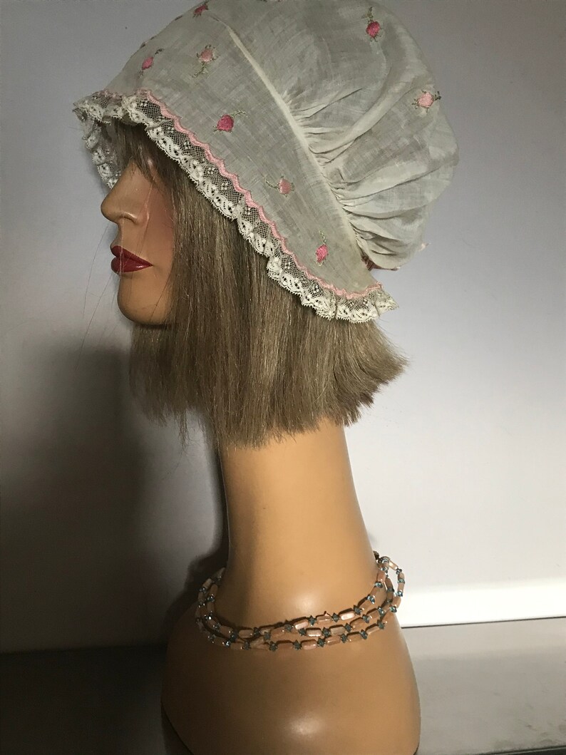 Antique Sleep Bonnets/ Cotton Batiste Embroidered Cap Bonnet - Etsy