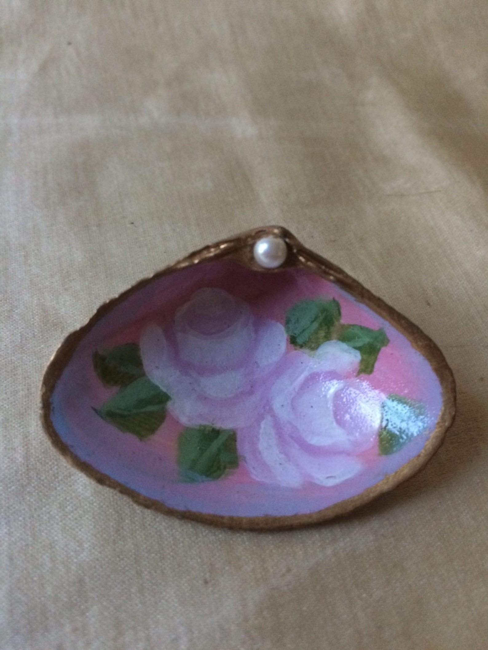 Hand Painted Hand Crafted Vintage Seashell Pins / Shabby Chic - Etsy