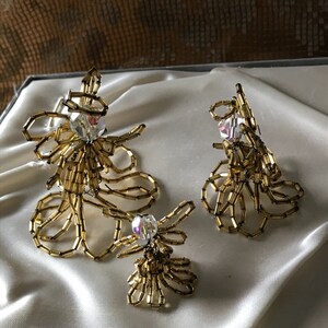 Vintage Glass Bugle Beaded Angels / Hand Crafted Vintage Christmas ...