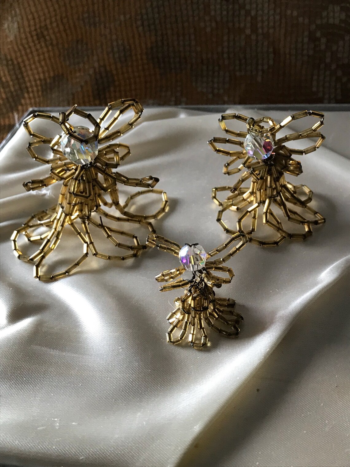 Vintage Glass Bugle Beaded Angels / Hand Crafted Vintage - Etsy