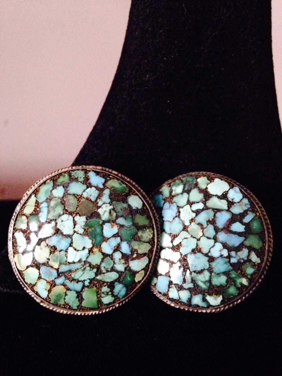 Vintage Hand Craftedturquoise Buttons / 2 Antique Turquoise - Etsy