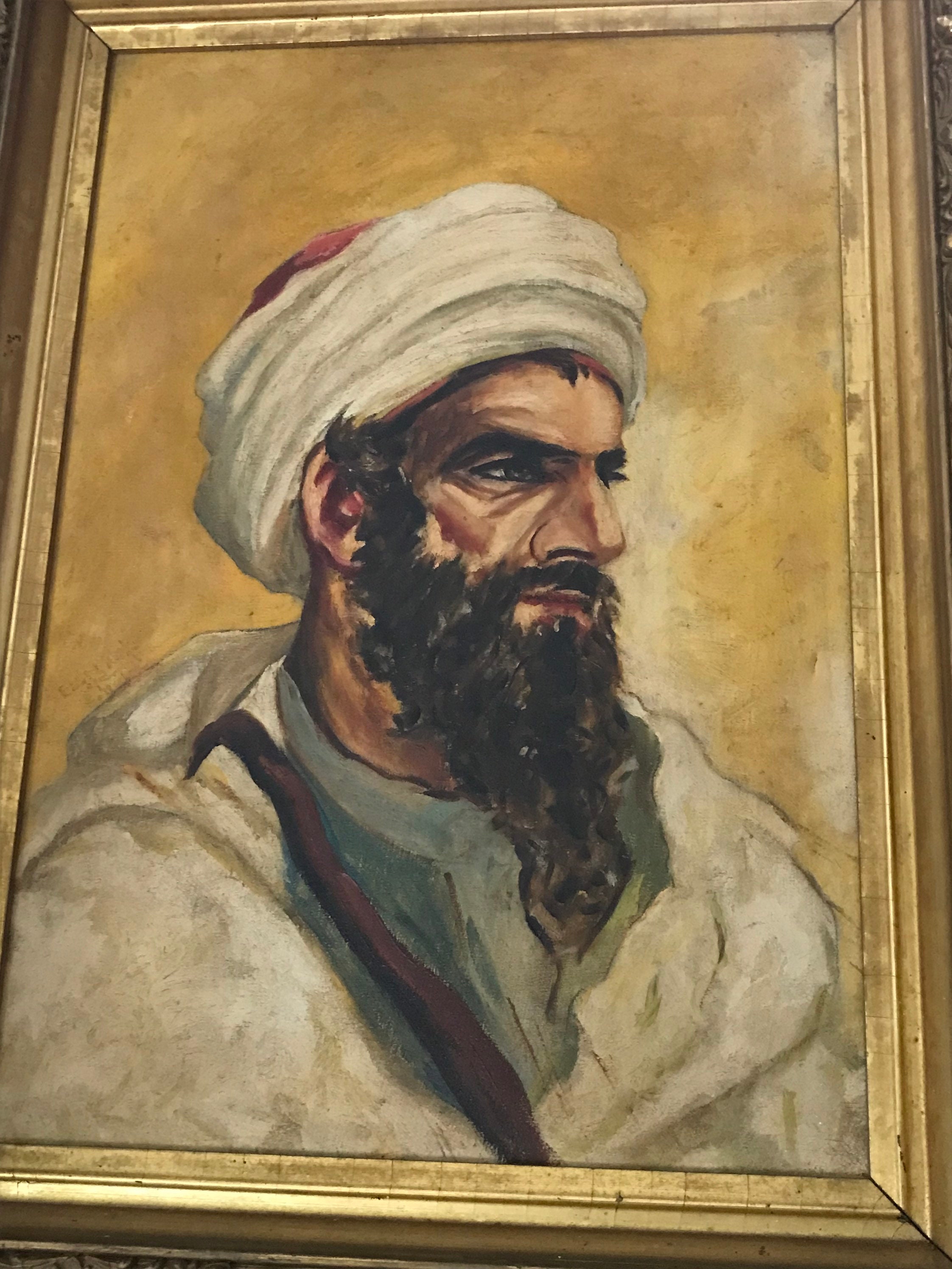 Antique Oil Painting/ Portrait Oil Painting/ Middle Eastern - Etsy