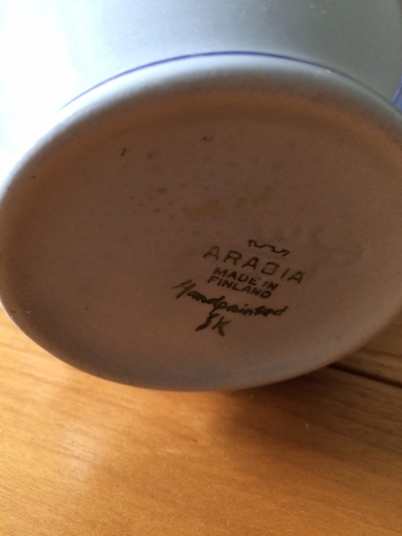 Finland Pottery Creamer / Arabia Signed SK / Hand Painted Made - Etsy