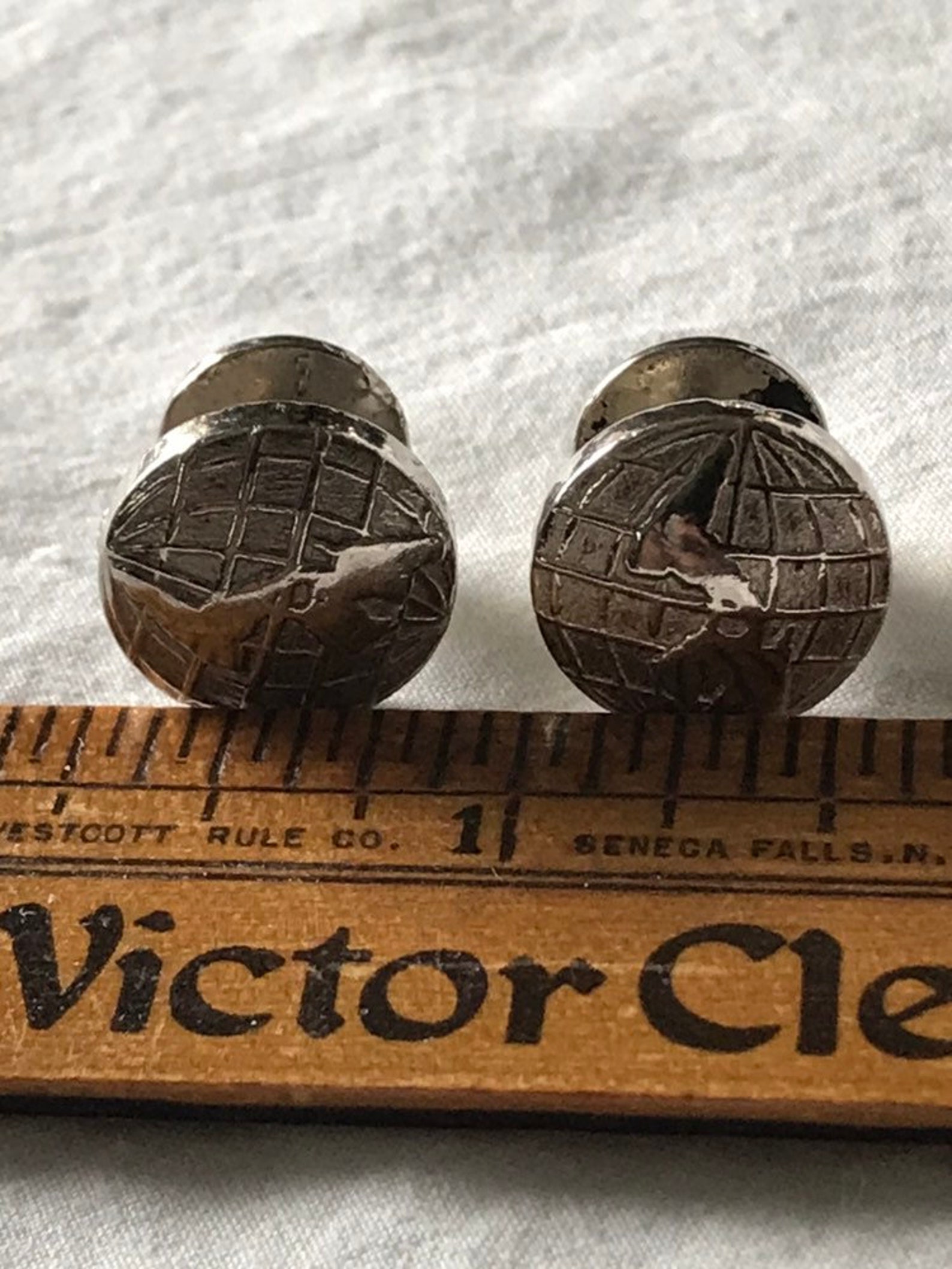Vintage Cufflinks / Circa 1950's Button Style Cufflinks / - Etsy