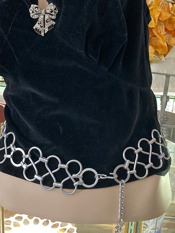 Vintage Chain Link Belt• 1970’s Aluminum Hip Hugger B… - Gem
