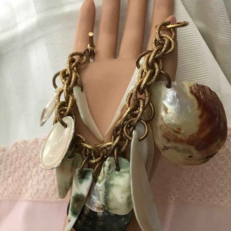 Shell Charm Bracelet - Etsy