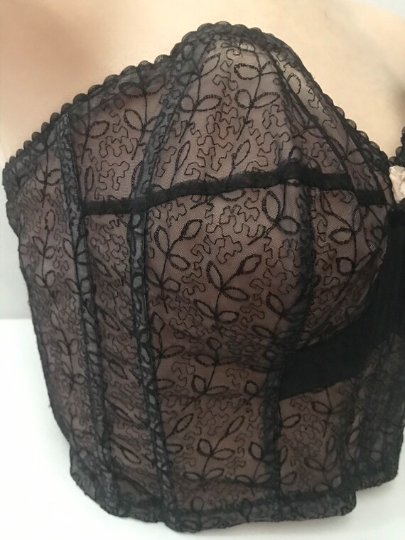 Long Line Lolita Style Bra • Vintage 1950’s Boned Lon… - Gem