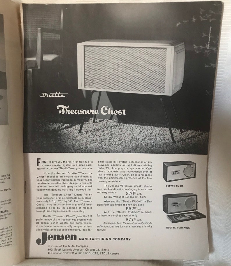 Vintage Music Industry Magazine•high Fidelity• Circa May 1955• Music ...