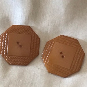 Vintage Bakelite Buttons • Pair of Butterscotch Bakelite Buttons ...